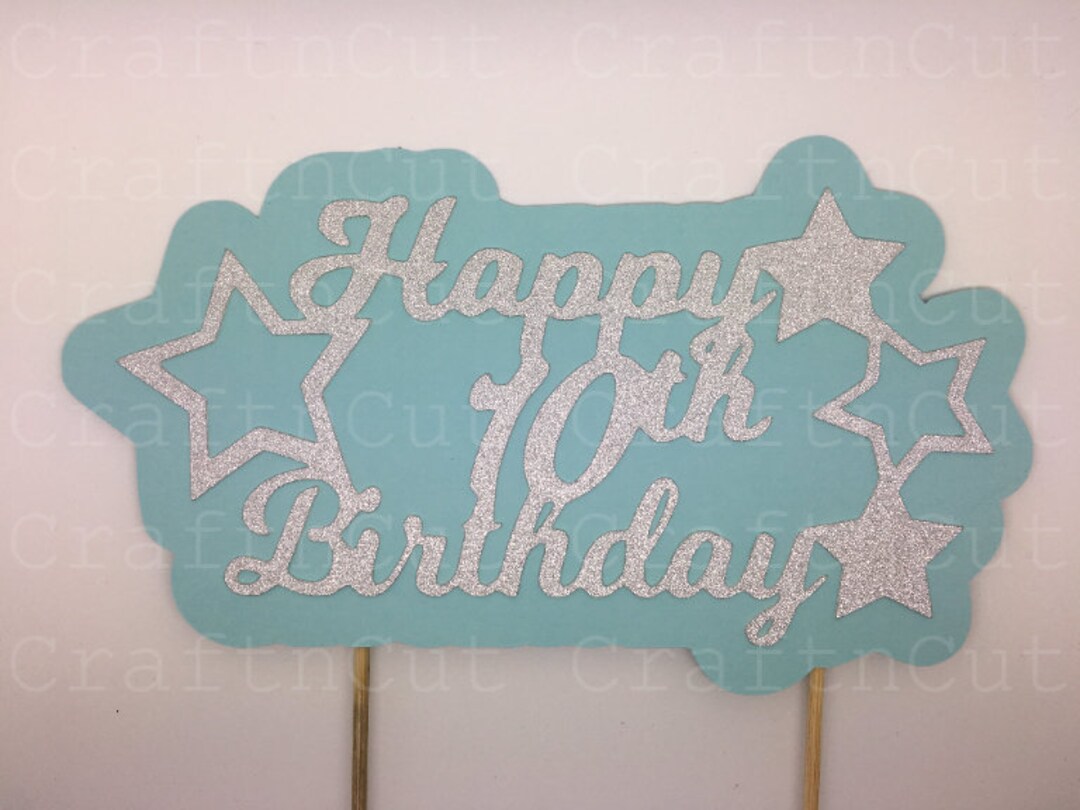 Happy 10th Birthday Sign SVG - Etsy UK