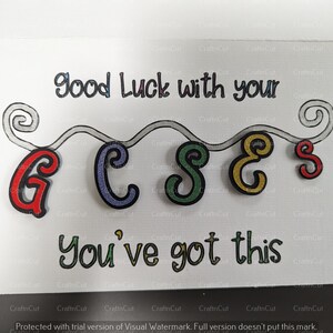 GCSE Good Luck Card - Etsy