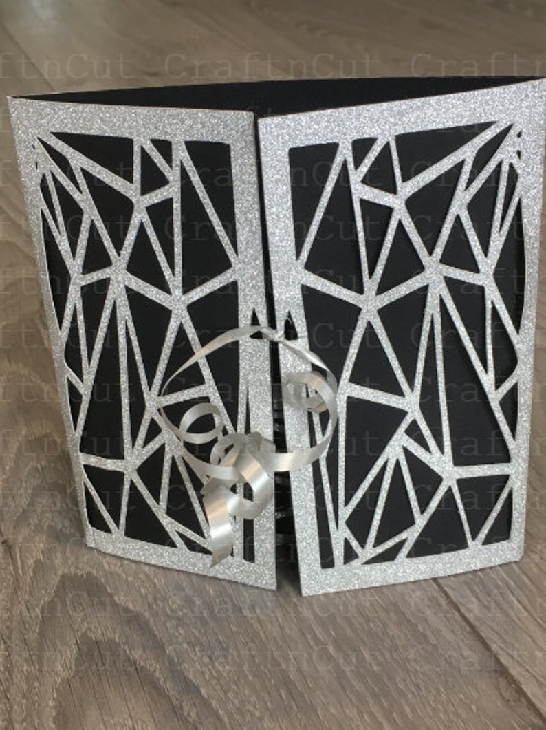 Tri Fold Triangle Invitation | Etsy