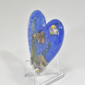Pocket Aquarium Heart Made From Fused Glass - Handmade in Bothell WA - Etsy