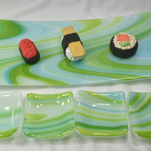 Fused Glass Sushi Plate - Etsy