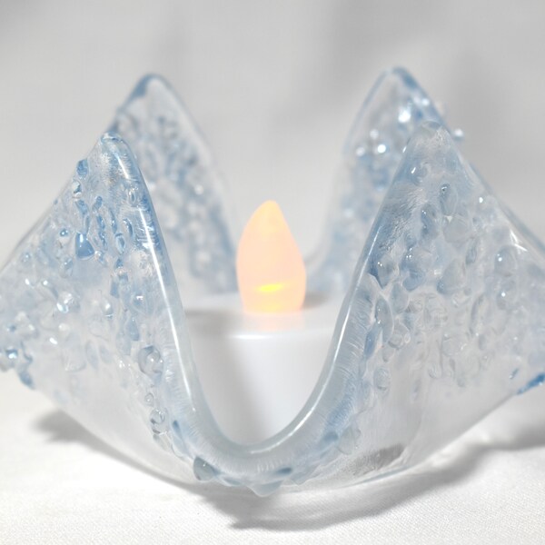 Fused Glass Candle Tealight Candle Holder - Etsy