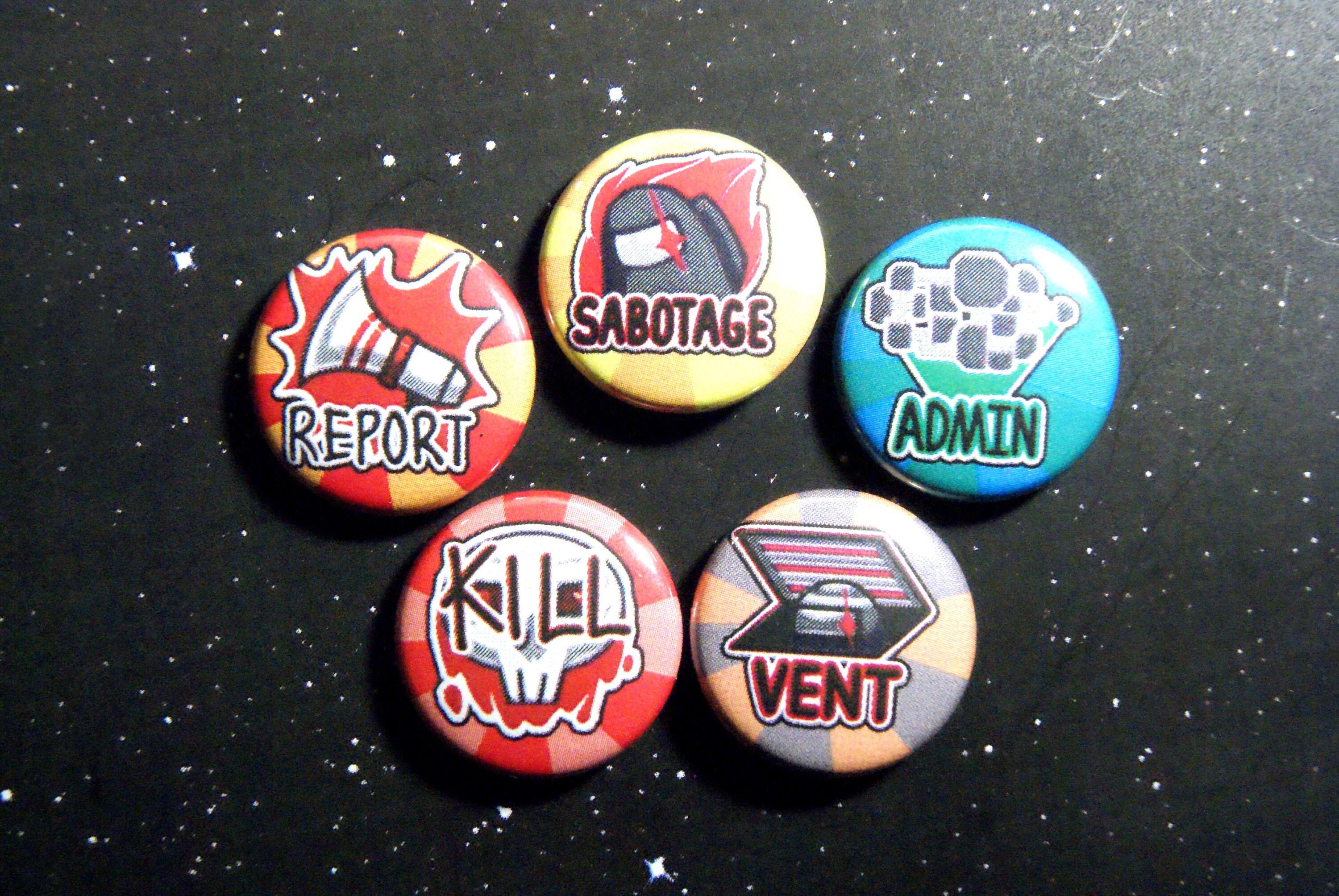Among Us Pin-On Punk Buttons B Abilities Set - Etsy 日本