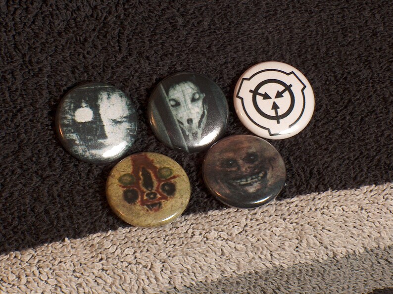 Scp Foundation Pin On Punk Buttons Set Of 5 Etsy