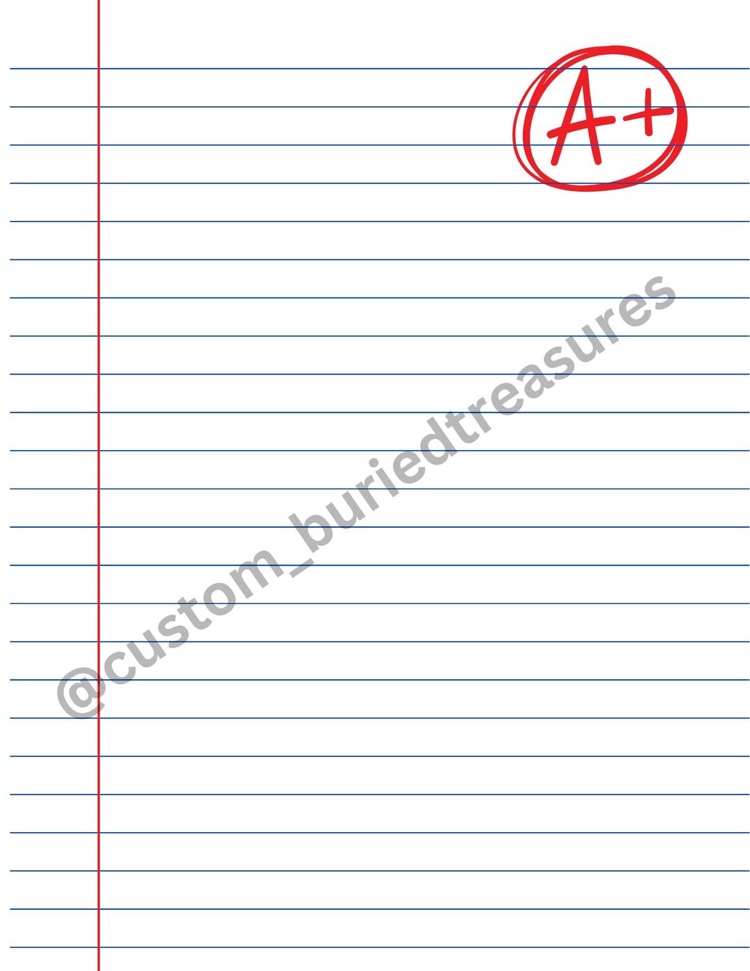 School Paper Lined Paper Notebook Paper A+ PNG SVG JPEG - Etsy