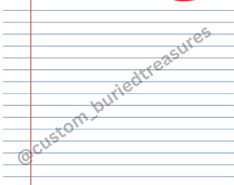 Lined Paper PNG School SVG - Etsy
