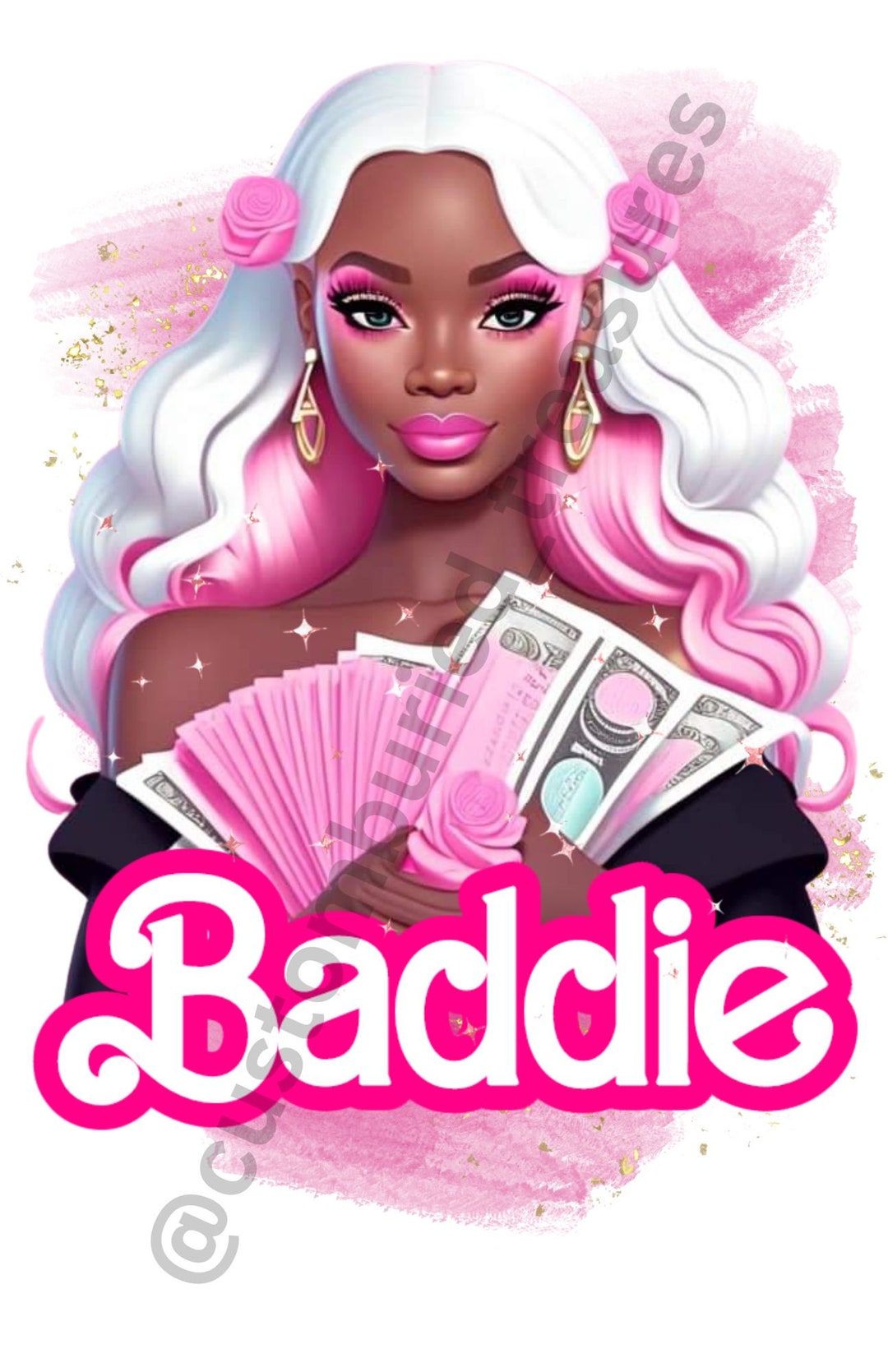African American Black Woman Baddie PNG JPEG Instant Download - Etsy