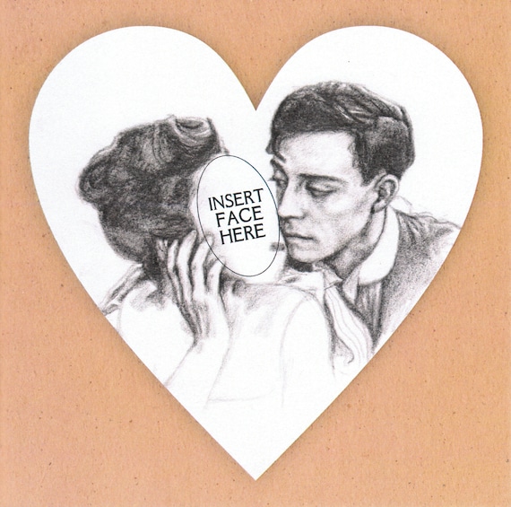 Buster Keaton Greetings Card Insert Face Here - Etsy