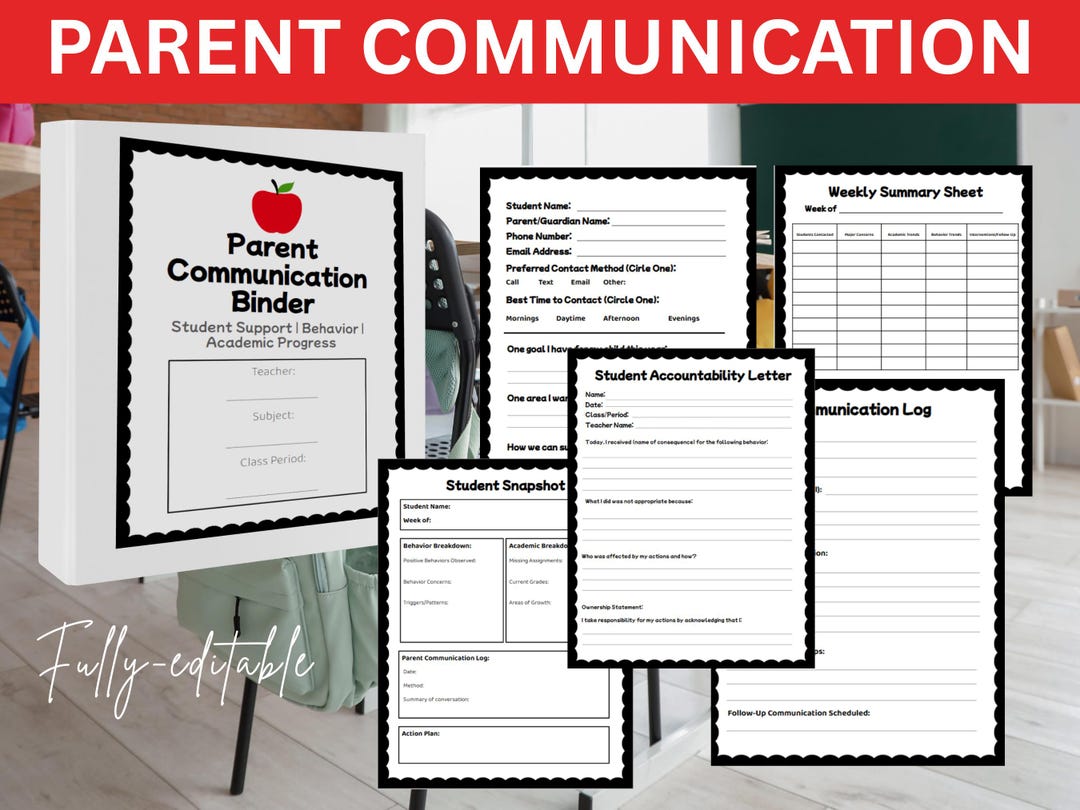 Parent Communication Binder | Classroom Management System | Behavior ...