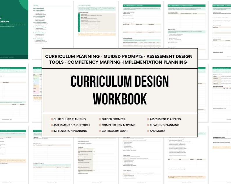 Curriculum Design Workbook | Planning Template, Educator Resource ...