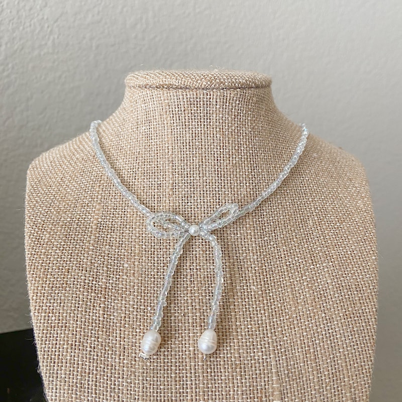 Ribbon Necklace - Etsy