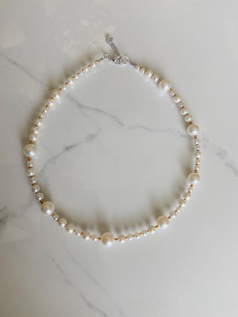 Pearl Beaded Necklace - Etsy
