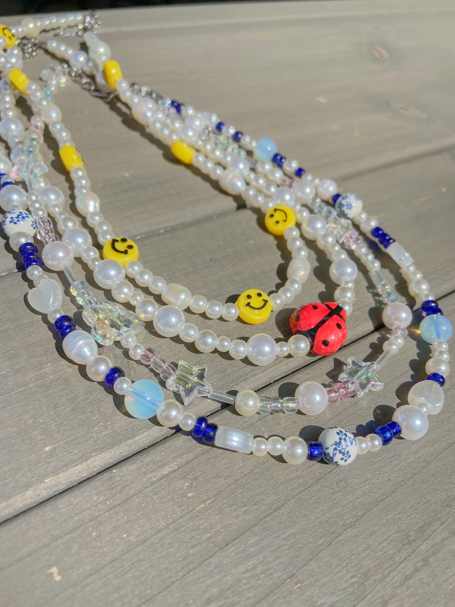 Smiley Face Pearl Necklace Smile Face Jewelry Pearl - Etsy