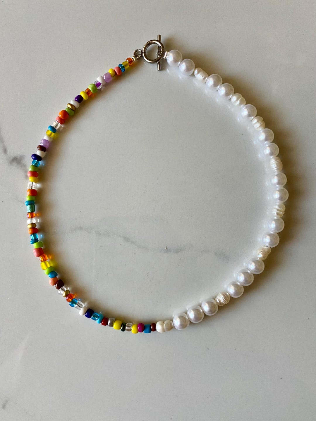 Colorful Pearl Necklace | Freshwater Necklace | Colorful Beaded ...