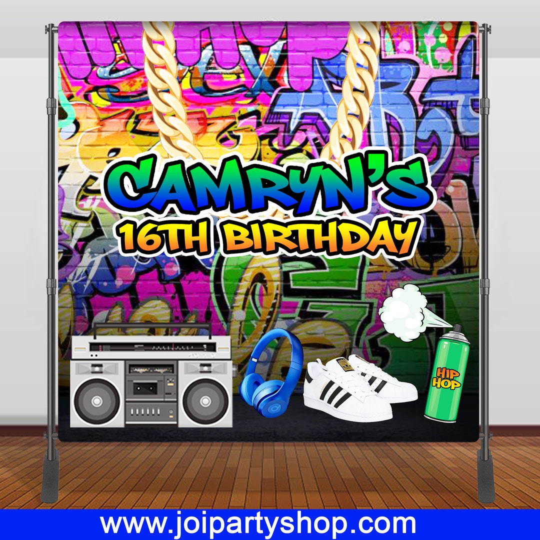 Hip Hop Backdrop Hip Hop Banner 80's Backdrop Photo - Etsy