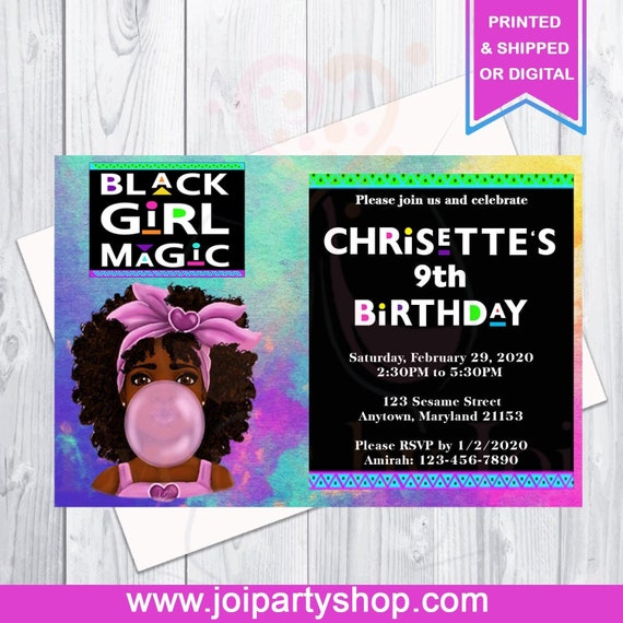 Black Girl Magic Invitation Black Girl Magic Party Black - Etsy