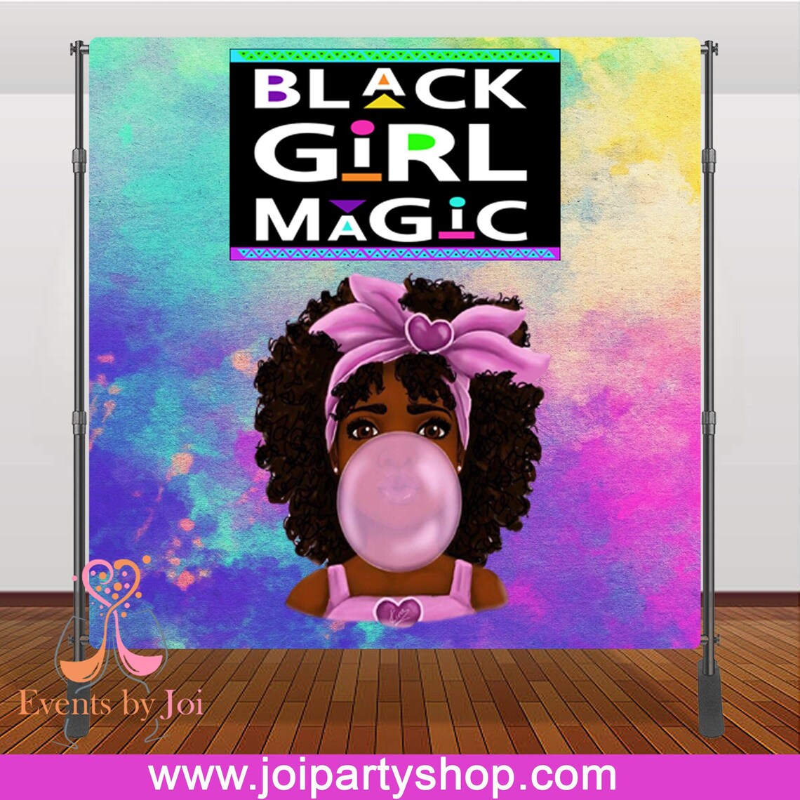 Black Girl Magic Backdrop, Photo Backdrop, Black Girl Magic Party ...