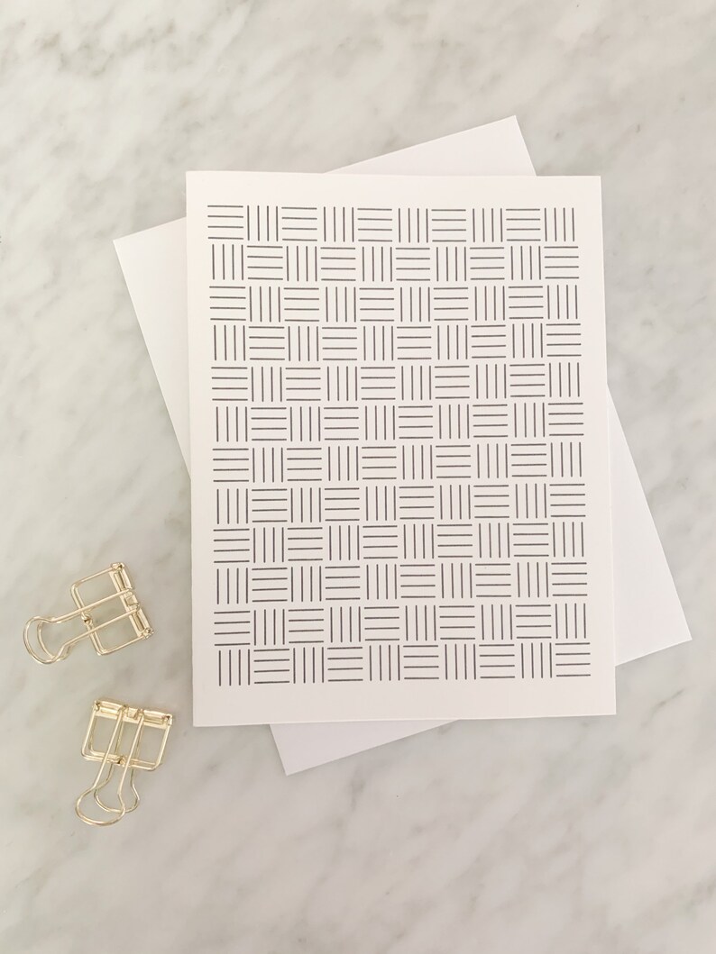 Geometric Blank Card | Etsy