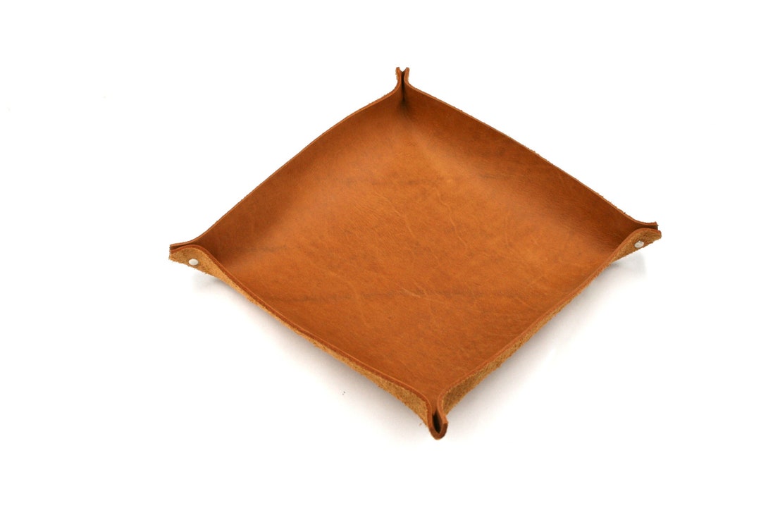 Personalized Leather Key Tray. Rivets. Personalized Genuine Leather ...