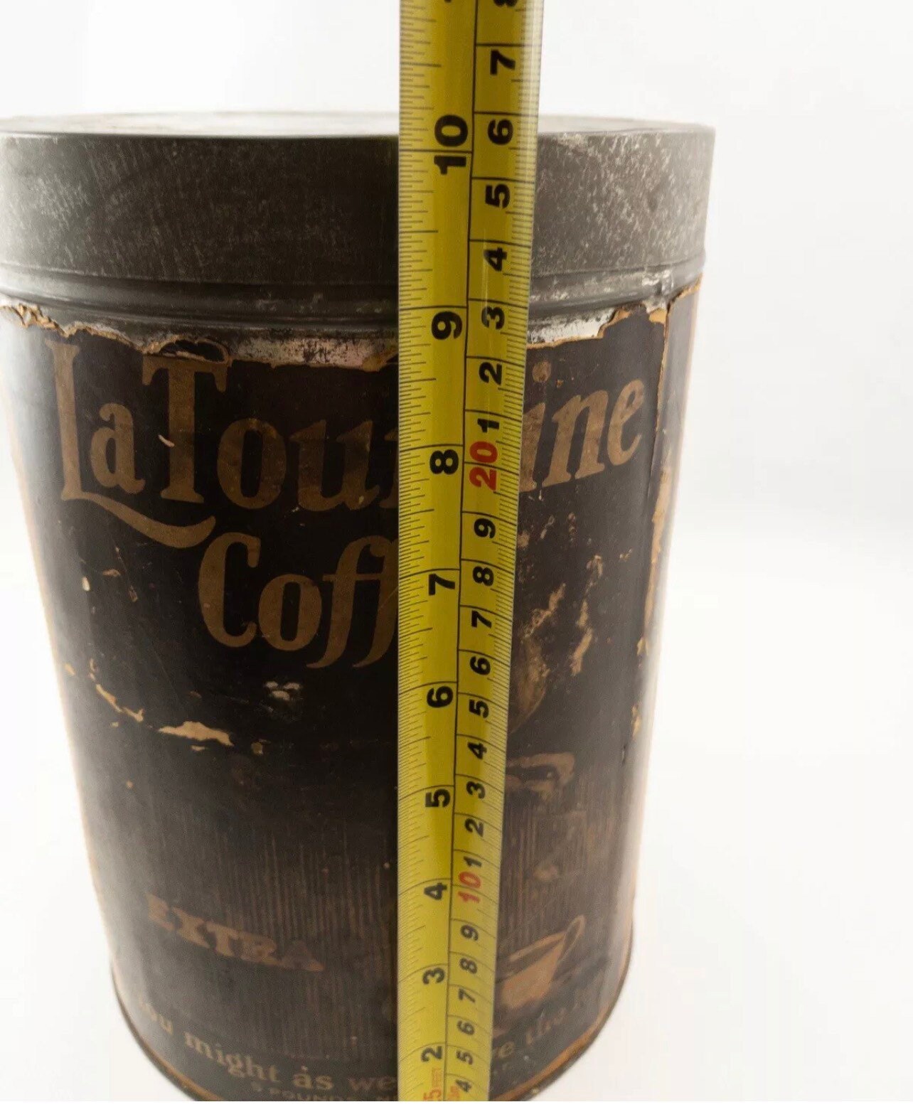 Antique Coffee Tin Canister la Touraine Coffee Large 5 - Etsy