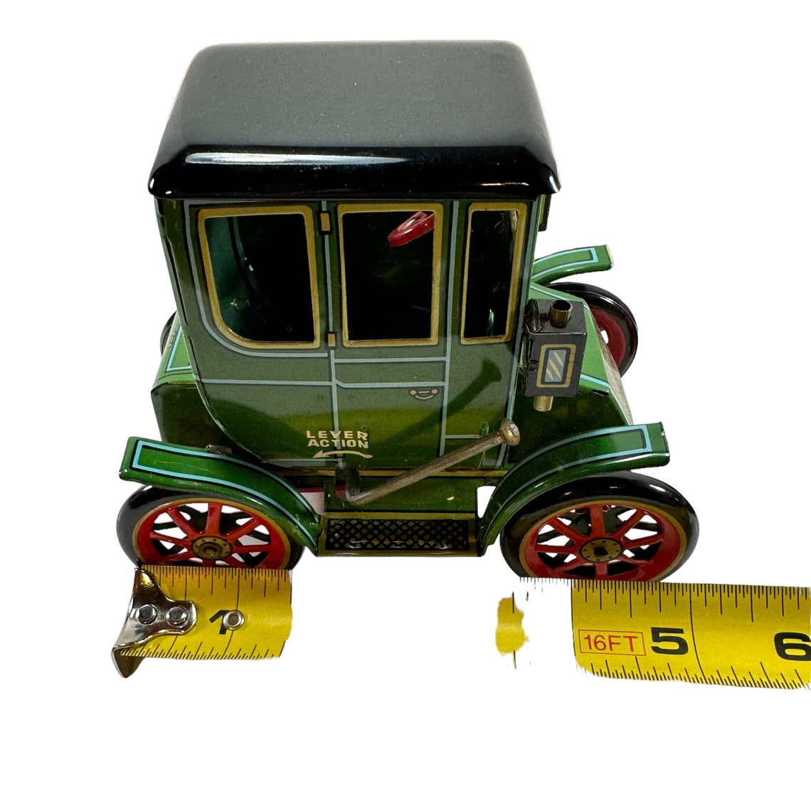 Old Timers 4 Tin Litho Lever Action Car Modern Toys W Original Box Very ...