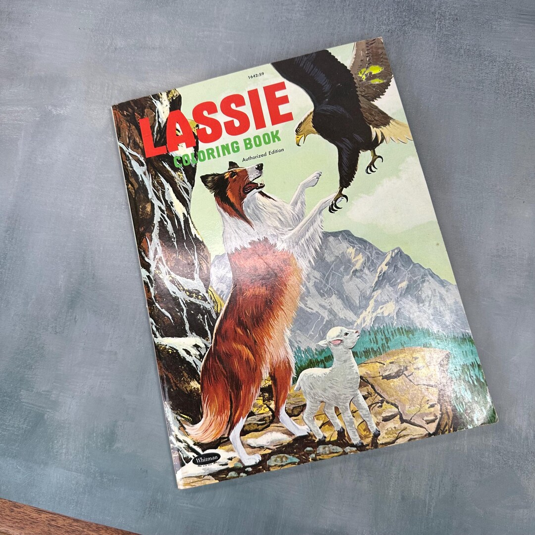 1969 Lassie Coloring Book Authorized Edition ( Wrather) Whitman ...