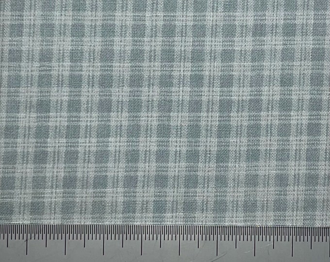 Blue Check Cotton Fabric. Great for Miniatures, Small Scale Crafts and ...
