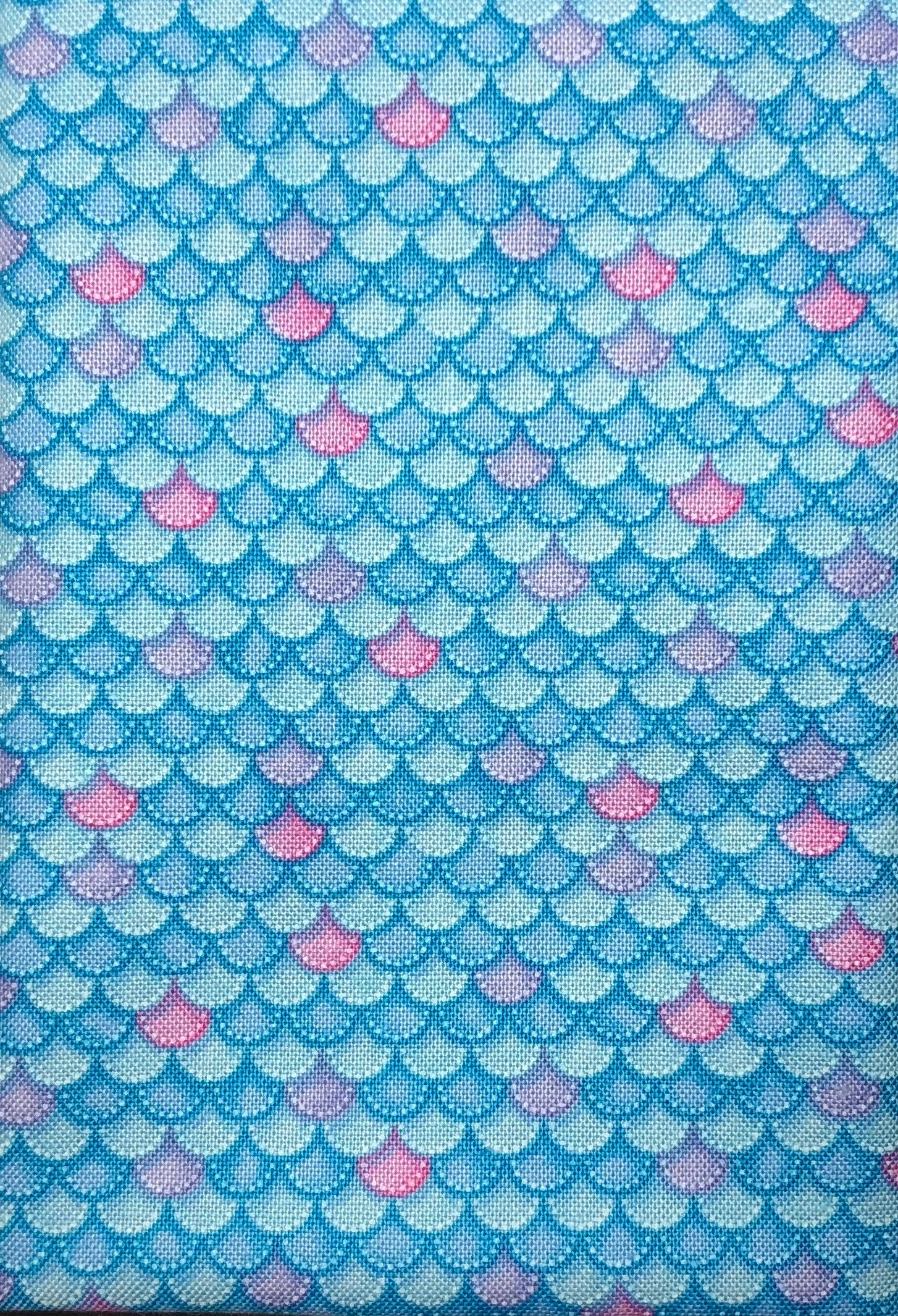 Blue, Purple and Pink Mermaid Pattern. 100% Cotton - Etsy