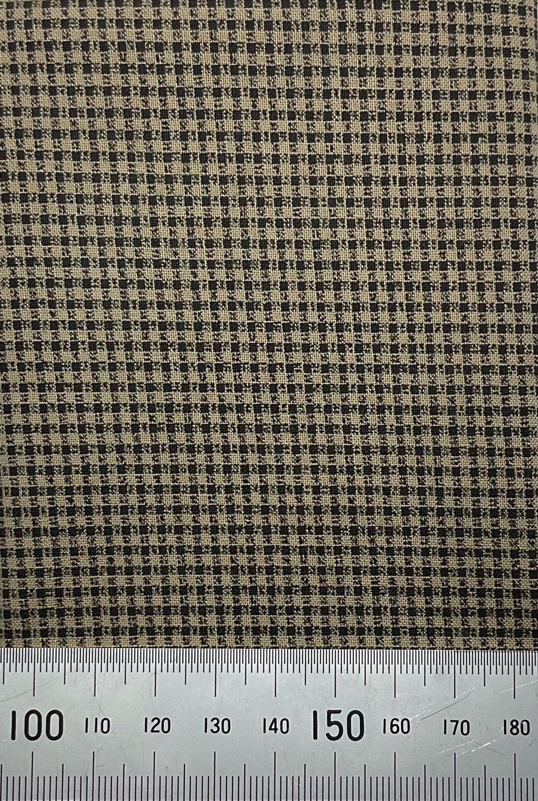 Tiny Black and Brown Check Cotton Print. Great for Miniatures, Small ...