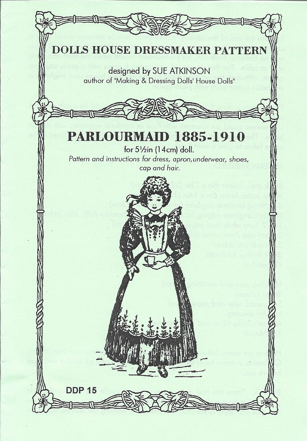 Dolls House Dressmaker Pattern Parlourmaid 1885-1910 - Etsy