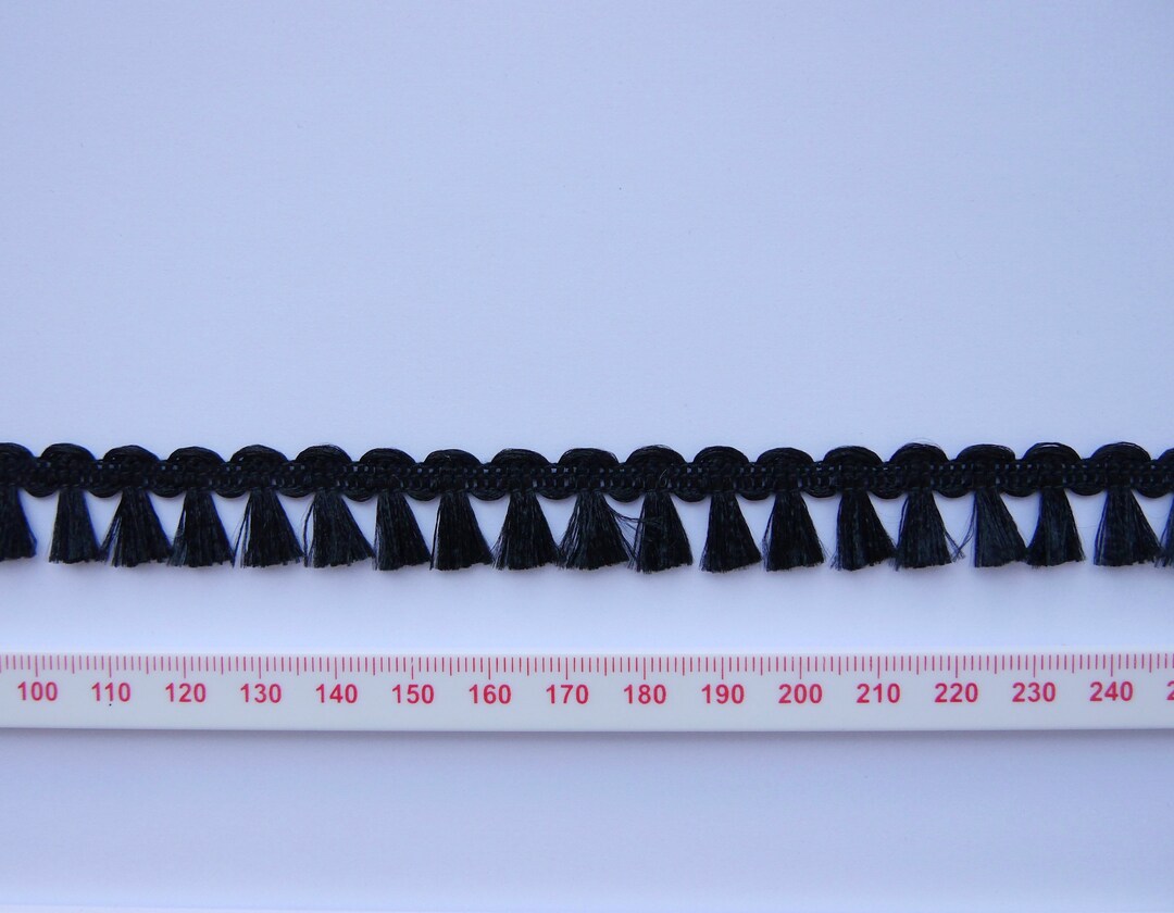 Tufted Fringe Braid (black) Price per Metre - Etsy