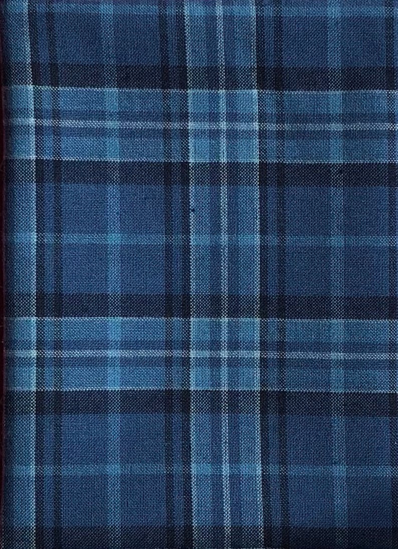 Various Shades of Blues Classic Plaid Cotton Print. - Etsy UK
