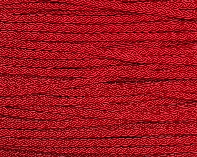 Double Cord Plaited Braid. Red - Etsy