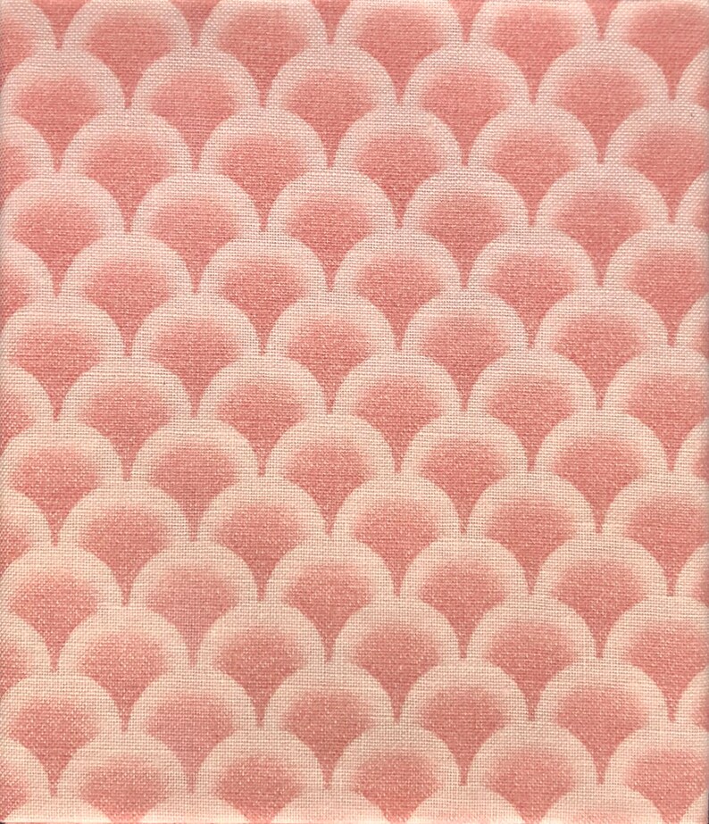 Pink Fan Shape Pattern Cotton Fabric. Perfect for 1:12th Scale ...
