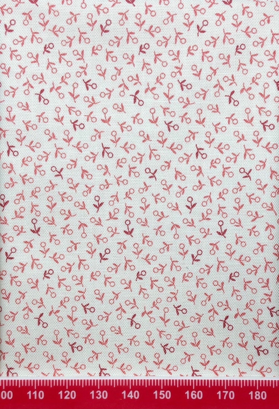 Tiny Pink Cotton Print. Perfect for Small Scale Crafts Inc Miniatures ...