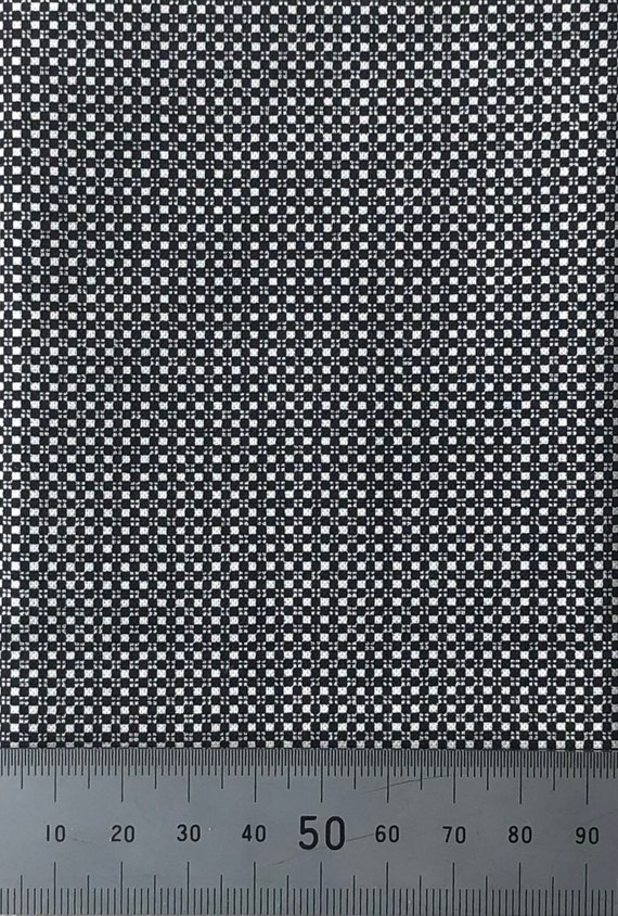 Black and White Tiny Check Cotton Print | Etsy