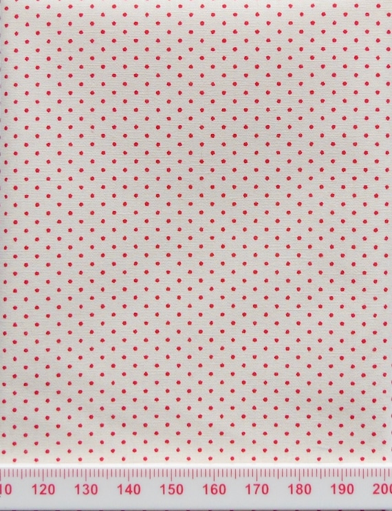 Tiny Red Spots on White Cotton. | Etsy