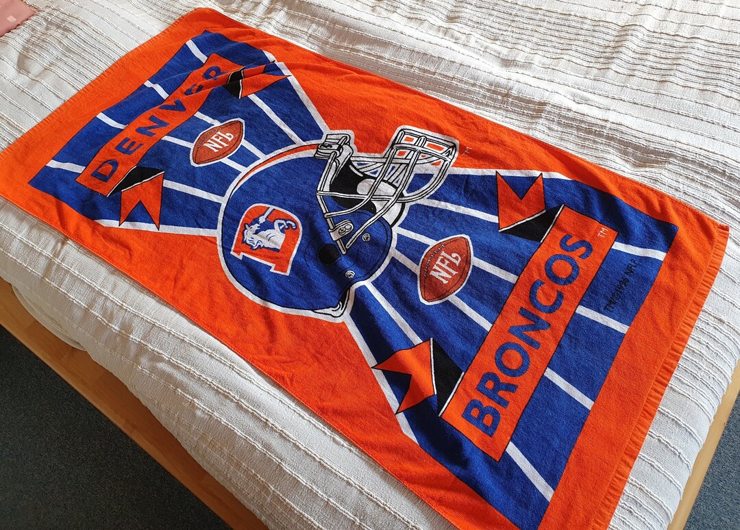 Vintage 90s NFL Beach Towel, for the Denver Bronco's, Licensed NFL ...