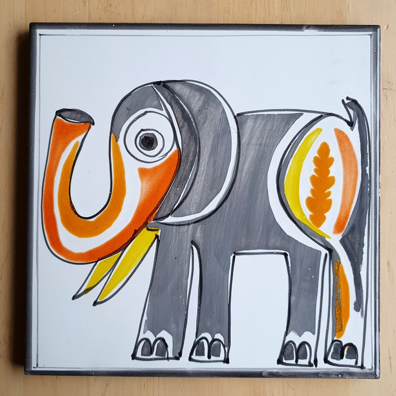 Elephant Tile - Etsy