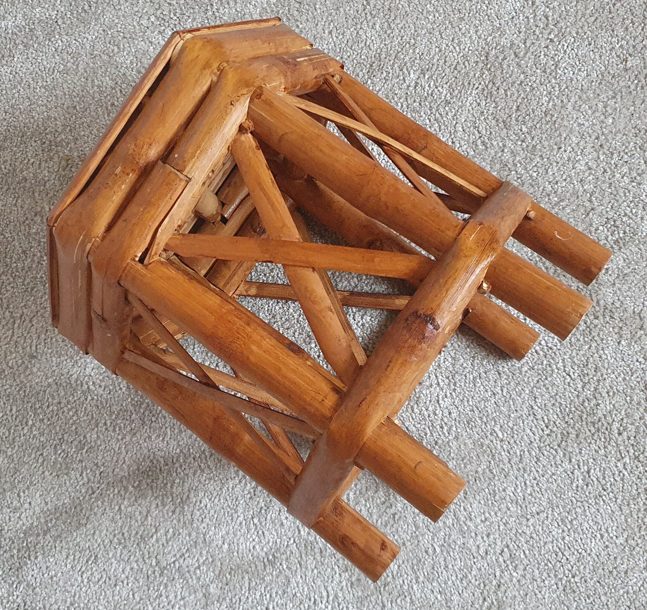 Bamboo Plant Stand or Side Table 70s or 80s Wicker | Etsy