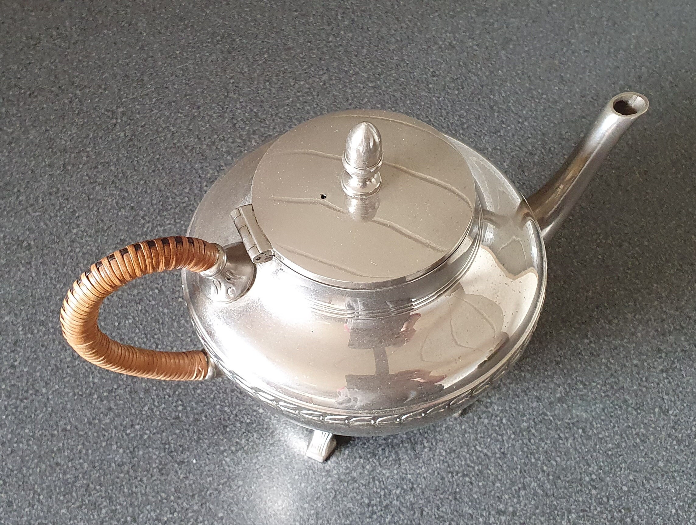 Art Deco Dutch Teapot C&vv 1930s Metal With Wicker Wrapped | Etsy