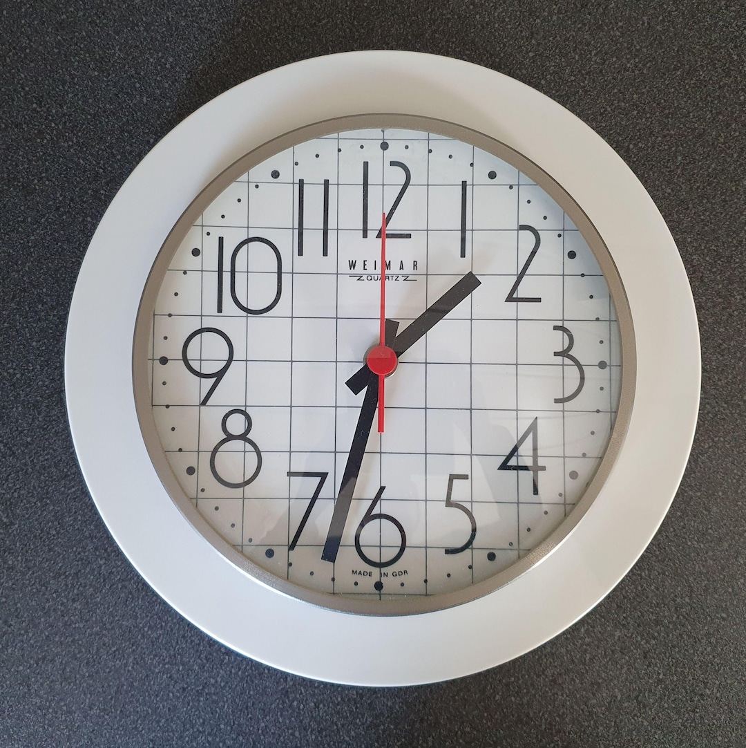 Vintage Weimar Quartz Clock, 1970s MCM, Made in GDR - Etsy UK
