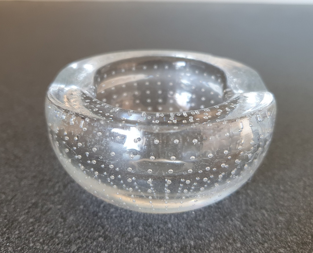 Vintage Copier Leerdam Glass Ashtray: 'spijkerbol' Dutch Design - Etsy