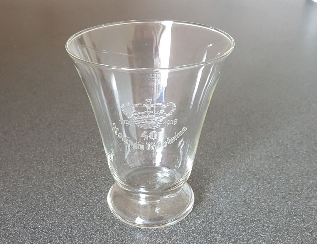 Commemorative Glass for Dutch Queen Wilhelmina, Copier Glass, Leerdam ...