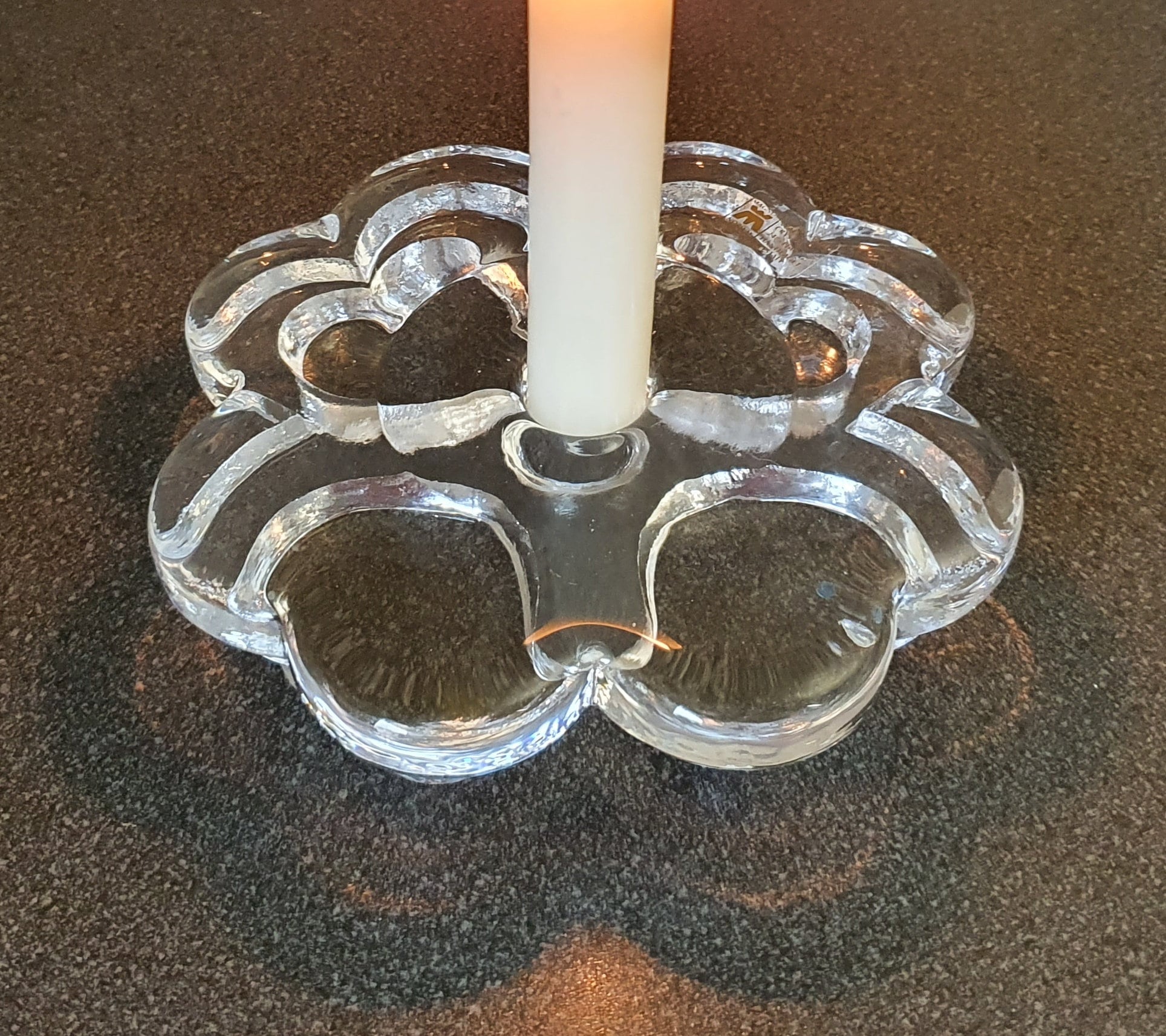 Crystal Candlestick Holder Magnor Norway 26% Lead Crystal - Etsy