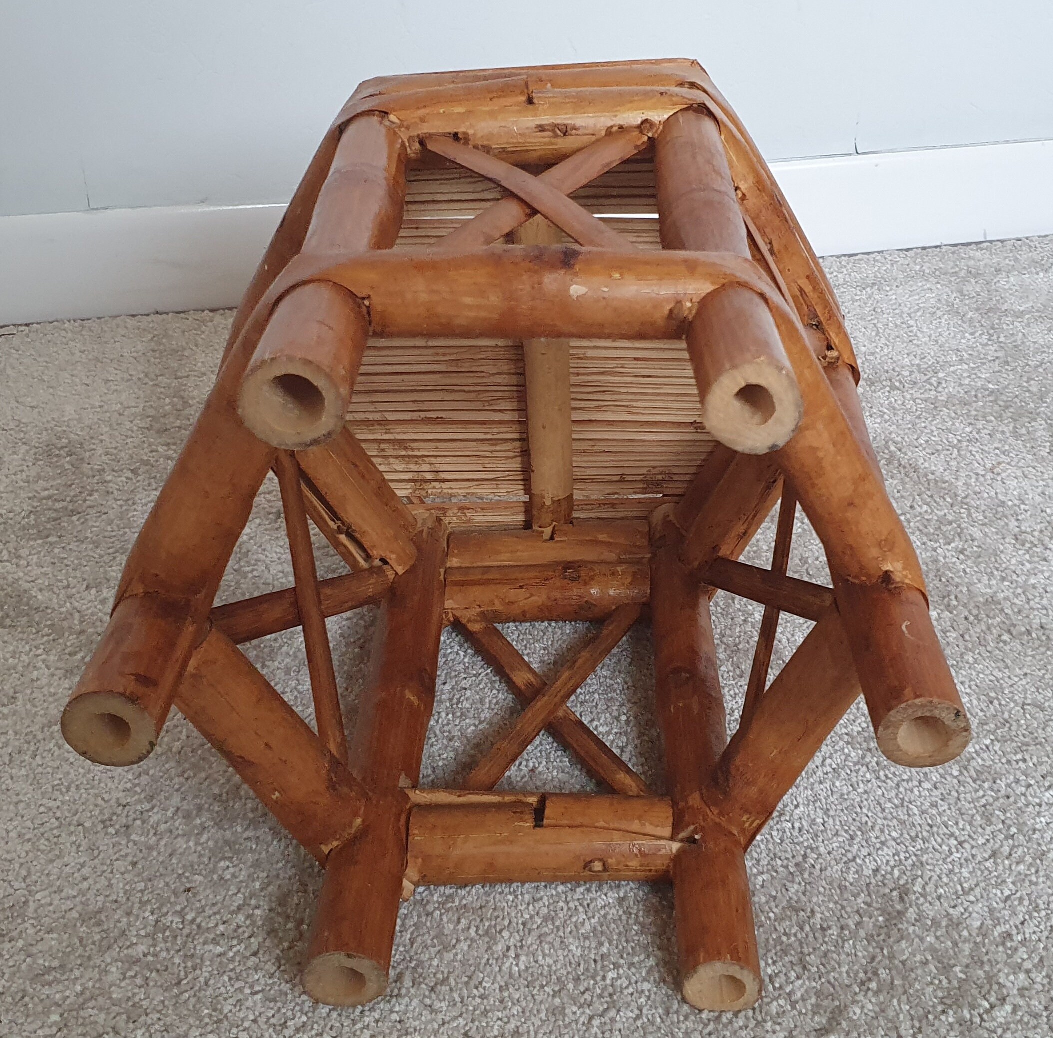 Bamboo Plant Stand or Side Table 70s or 80s Wicker | Etsy