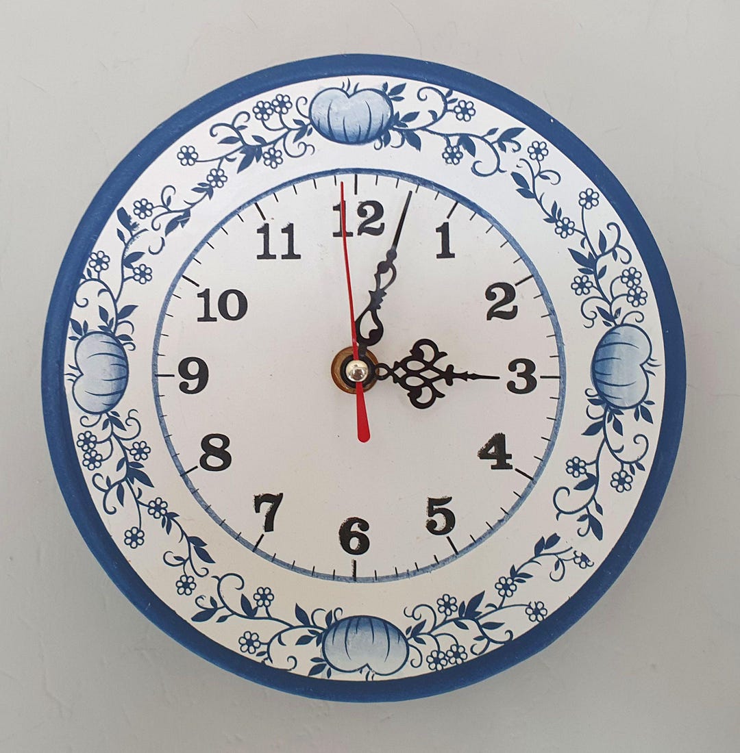 Blue Onion Clock, Ceramic, (working), Made in Germany - Etsy