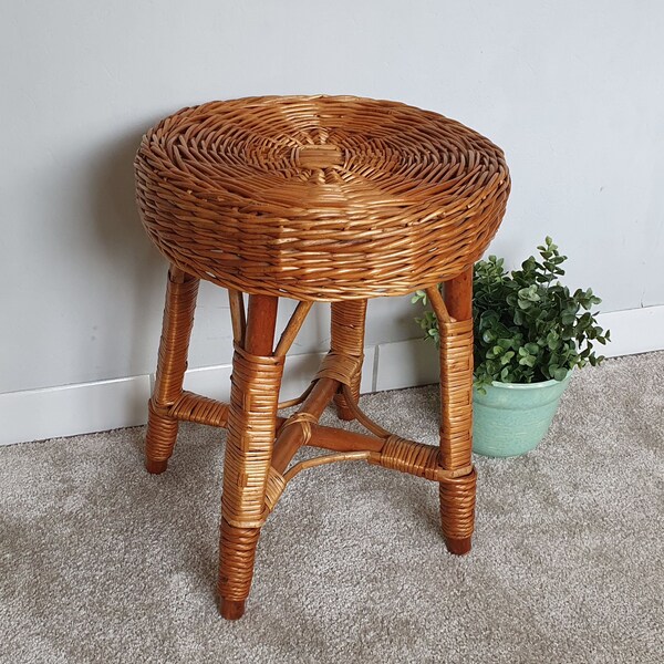 Wicker Stool - Etsy