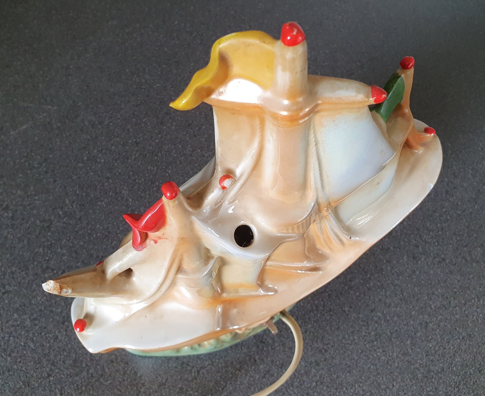 Ceramic Lamp Lusterware Ship Working MCM Vintage 1950s - Etsy