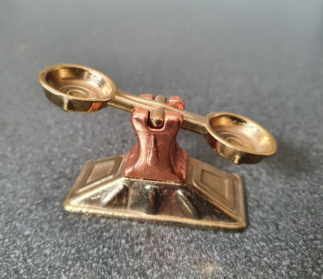 Two Tone Copper Miniature, Scales, Consists of 2 Parts - Etsy